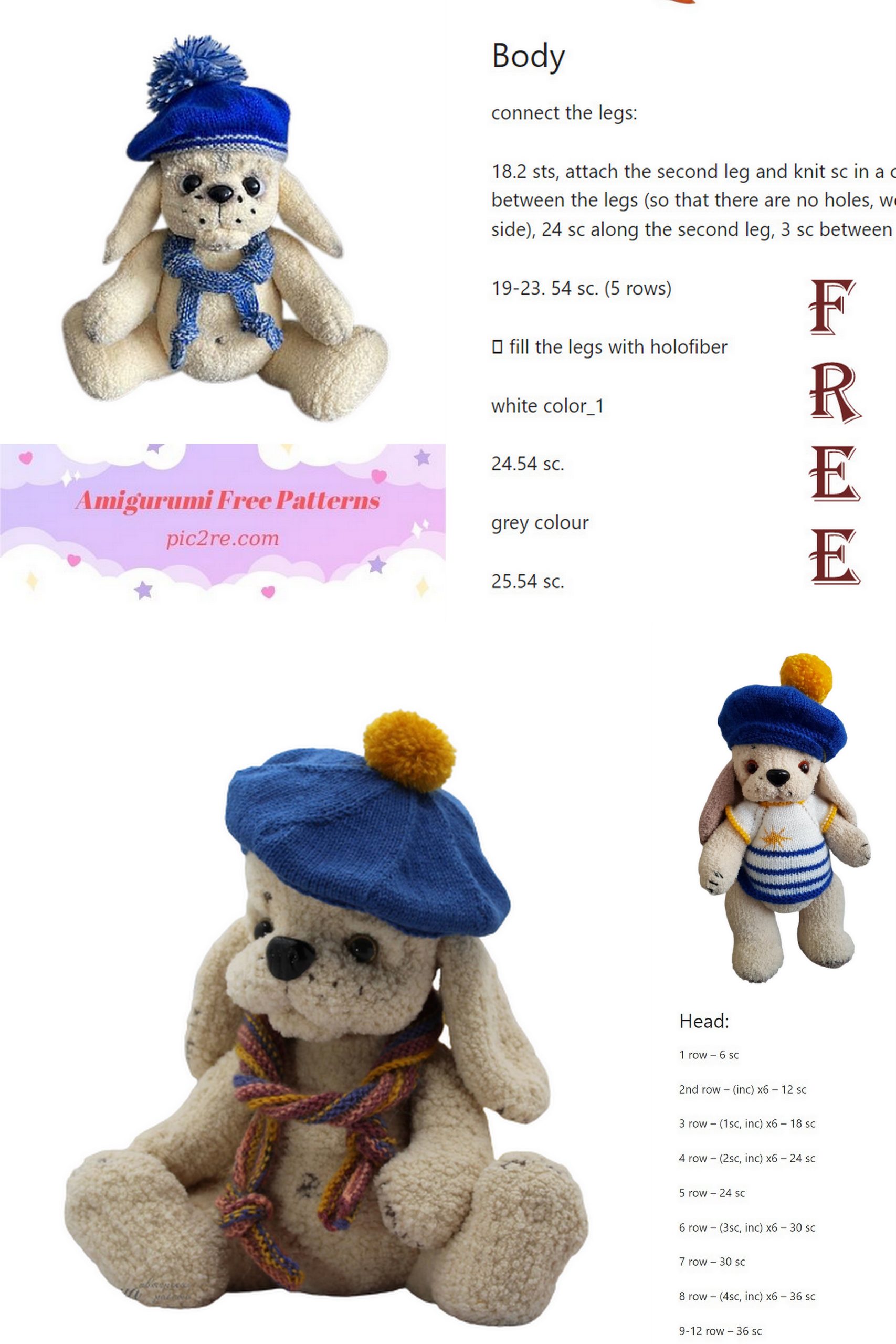 Amigurumi Cute Plush Dog Free Pattern - Amigurumi Patterns