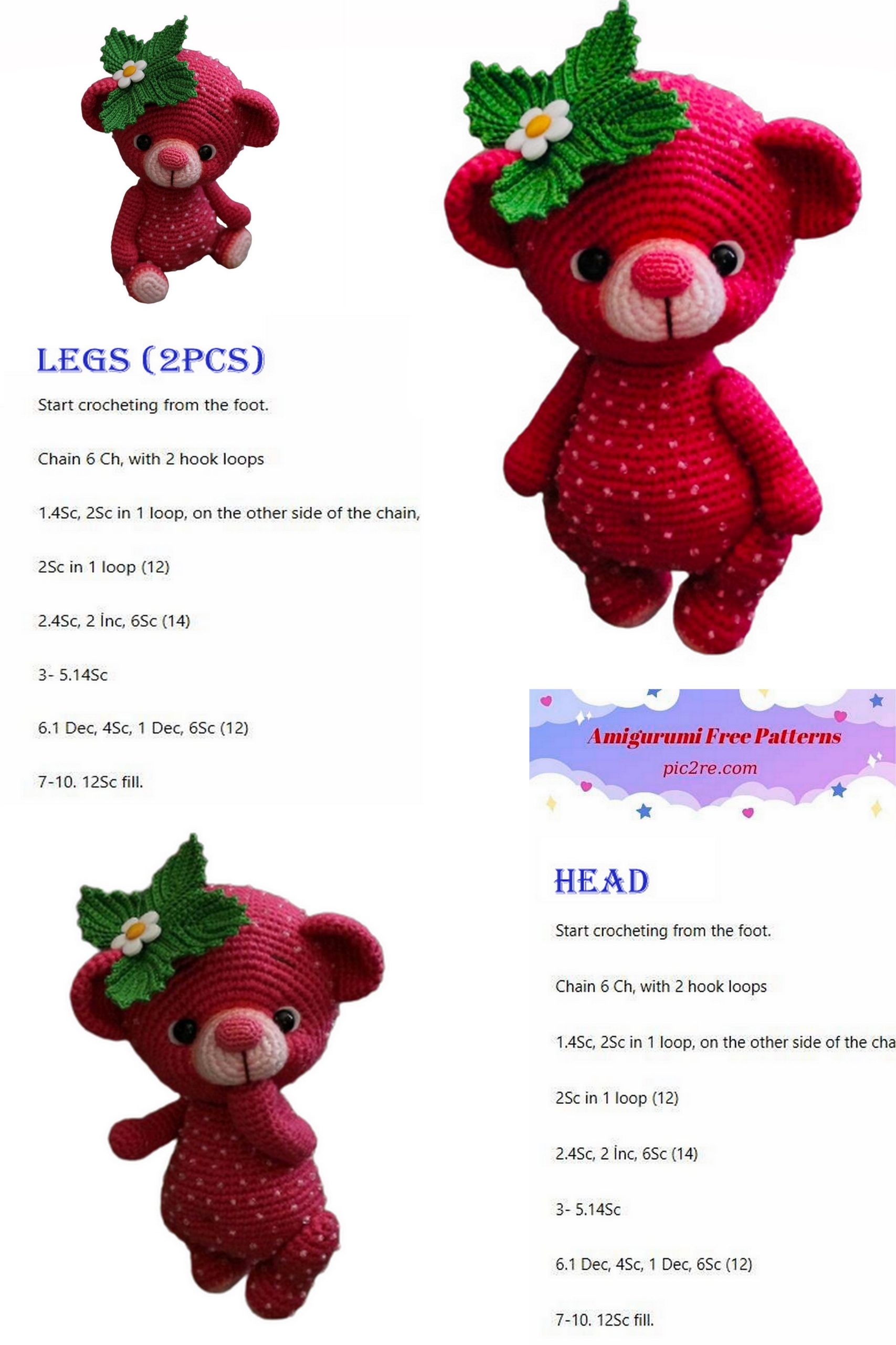 Amigurumi Berry Bear Free Pattern - Amigurumi Patterns