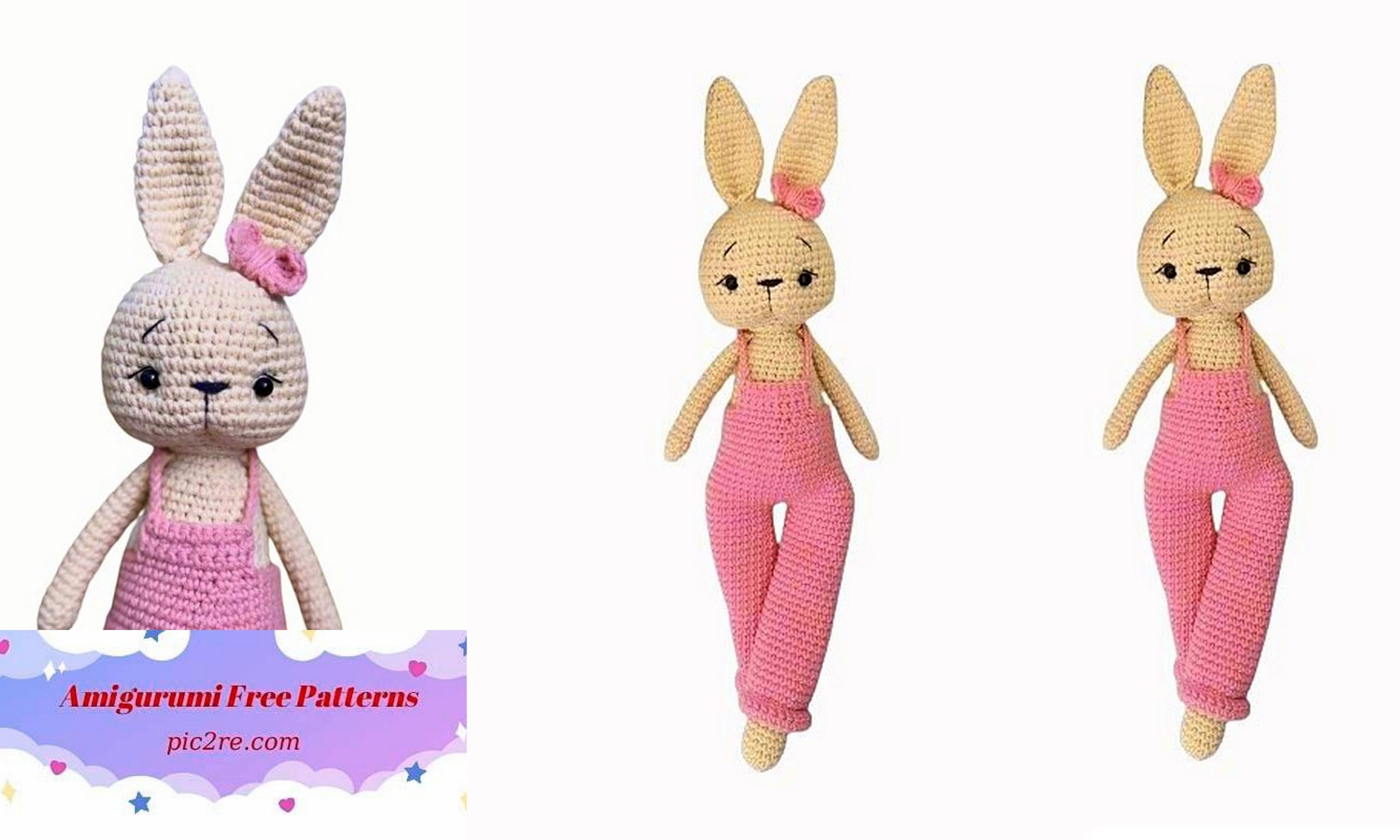 Free Rabbit in overalls Amigurumi Pattern - Amigurumi Patterns