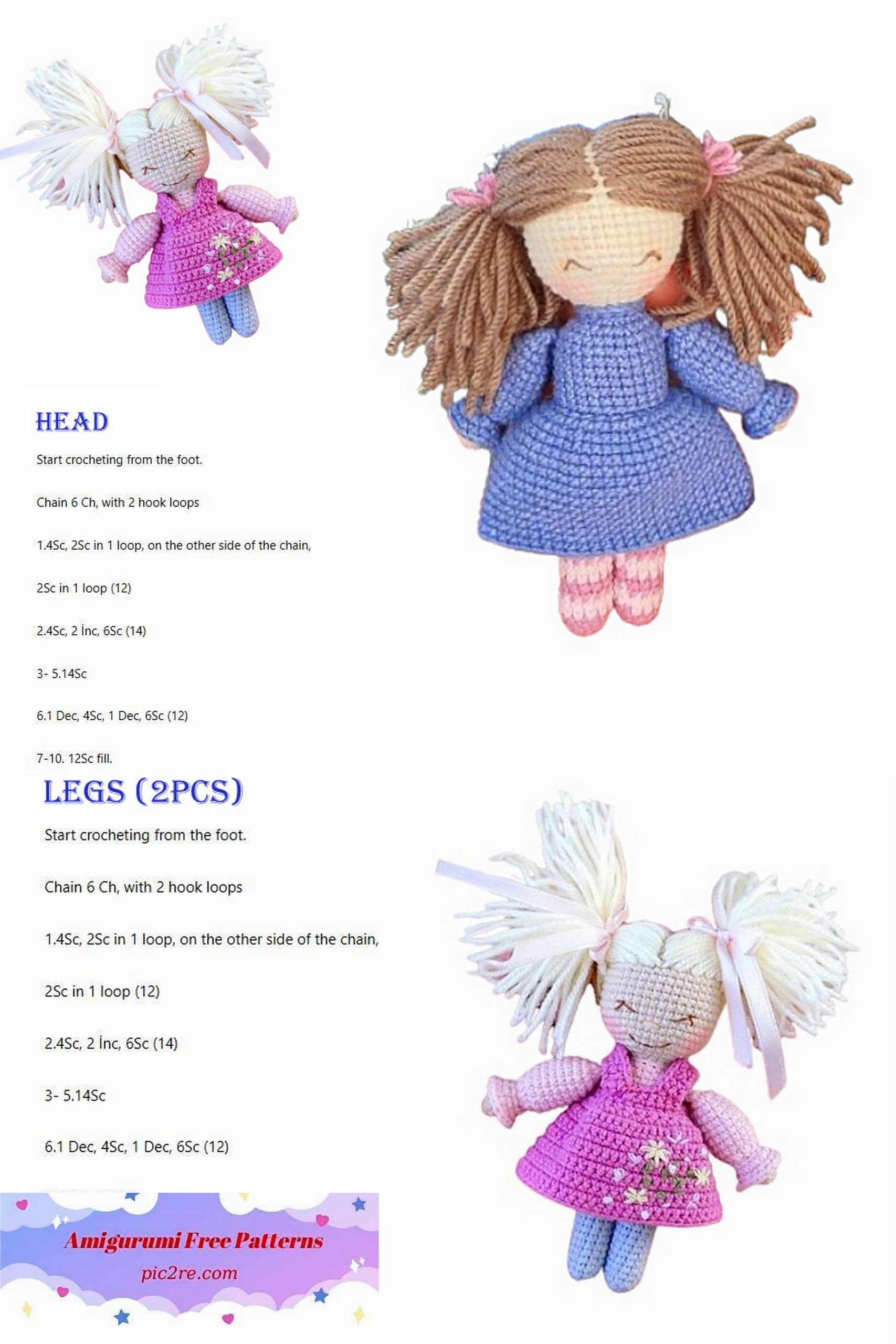 Amigurumi Mini Cute Doll Free Pattern - Amigurumi Patterns